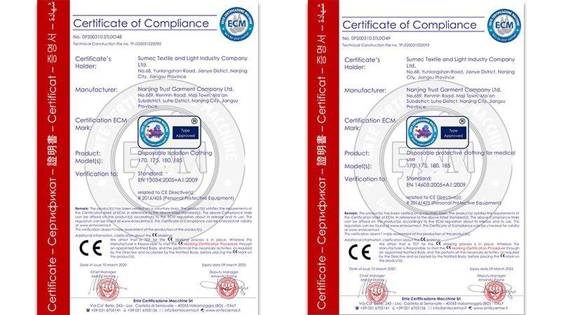 European standard EN149 CE certificate for masks - wuxiang (China ...