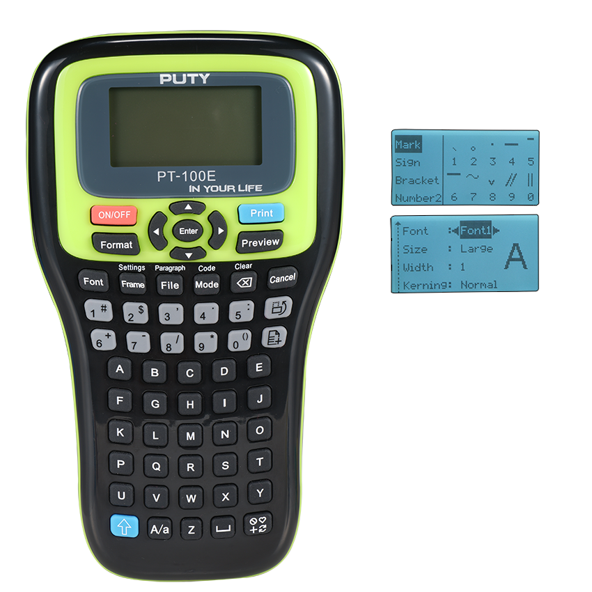 Handheld mirror printing 12mm label tape barcode portable label maker ...