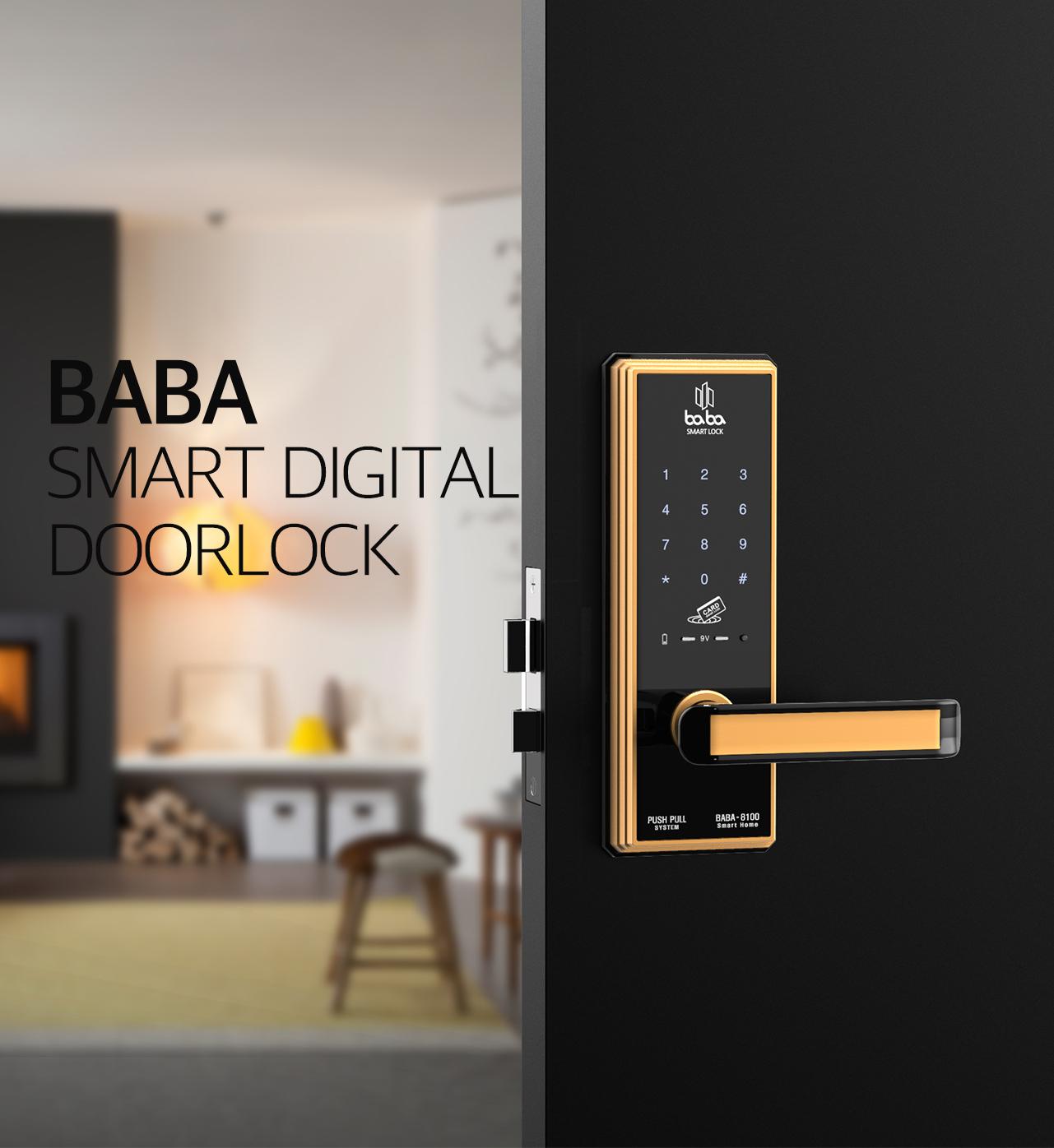 KOREAN SMART DOOR LOCK BABA 8100 - BABA LOCK (Korea Manufacturer ...