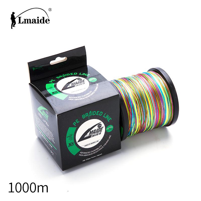 1000m Wholesale price PEcolourful braided wire 8x colourful braided fishing line - LMAIDE (China ...