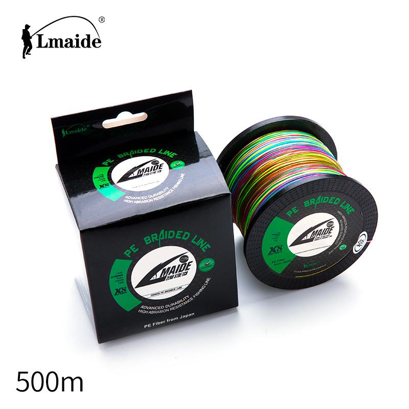 500m Wholesale price PE colourful braided wire 8x colourful braided fishing line - LMAIDE (China ...