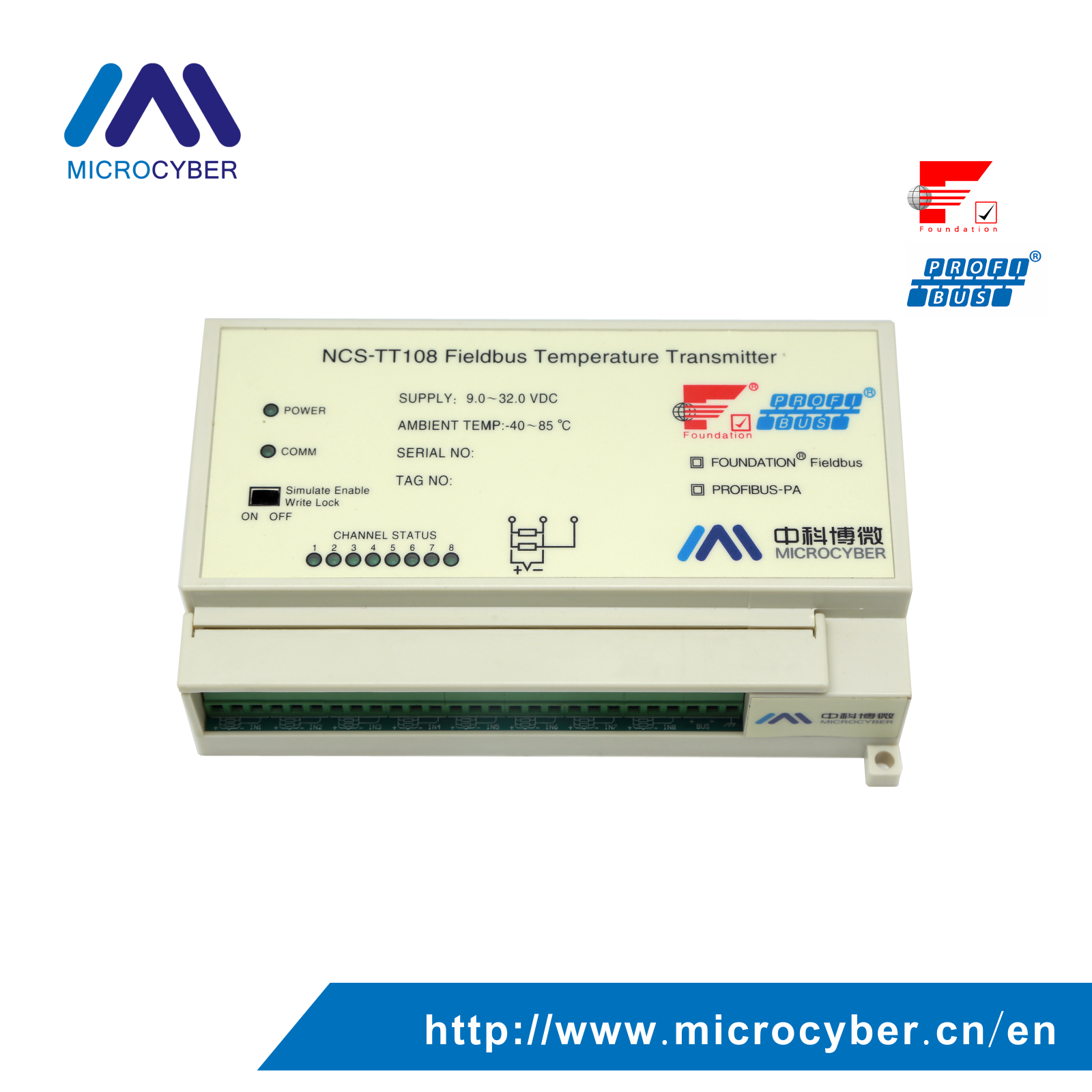 Multi Channel temperature transmitter - TT108 - Microcyber (China ...
