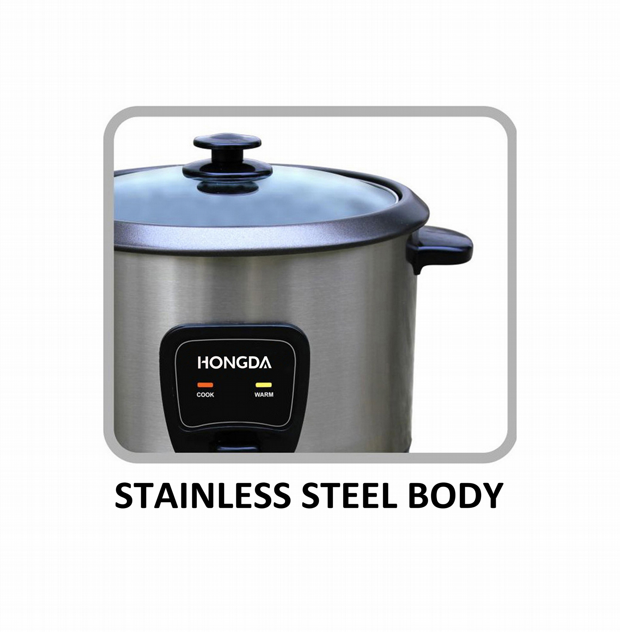 Popular Cylindrical type stainless steel 1.8L Electric Rice cooker ...