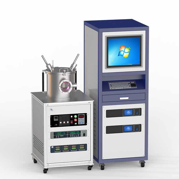 lab dual-target DC magnetron co-sputtering machine for metallic layer ...