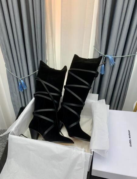 Isabel Marant Siane suede knee-high boots Isabel Marant Lophie rope ...
