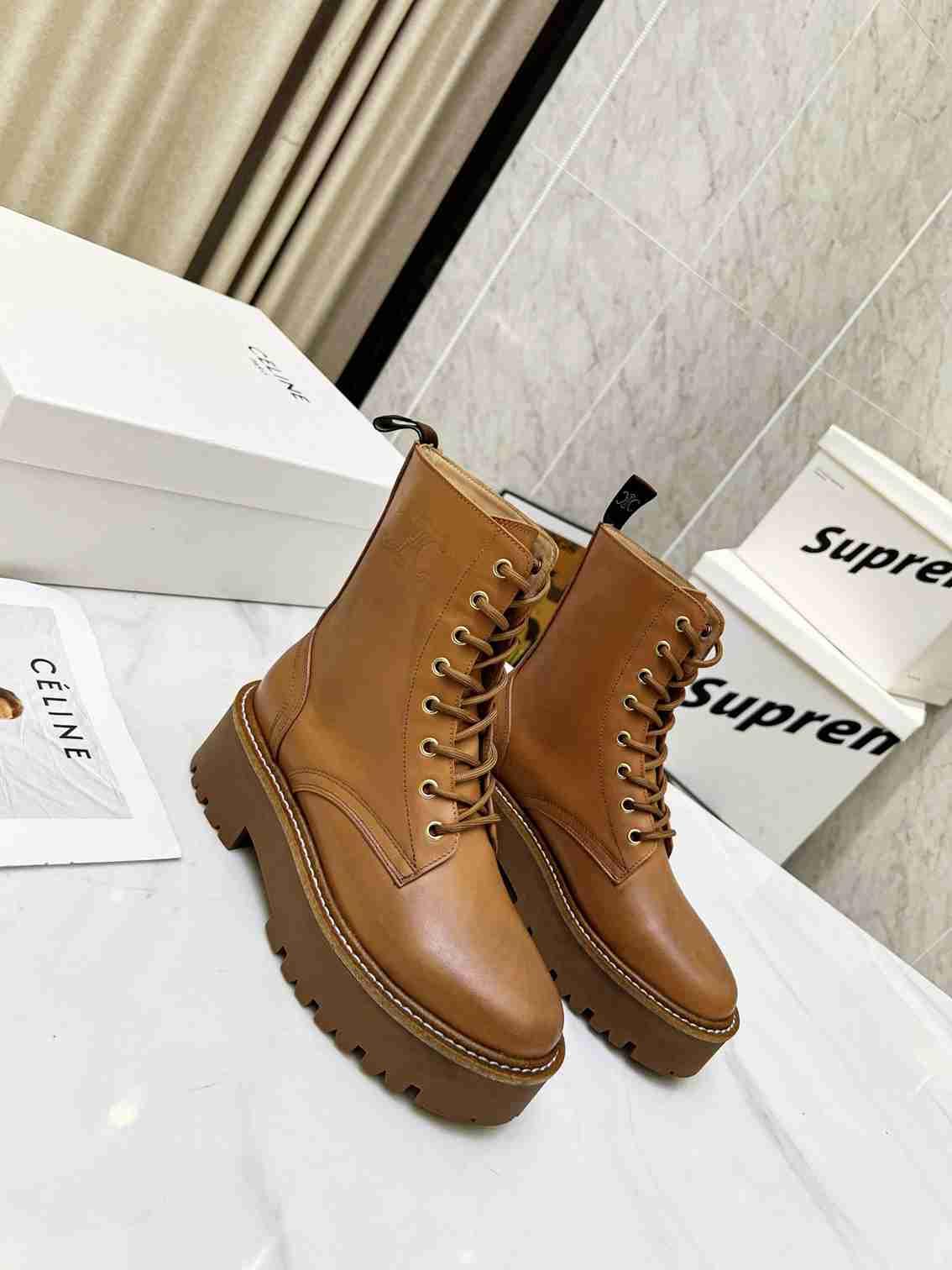 BULKY LACED UP BOOT IN NYLON AND SHINY BULL BLACK Women ankle Boot ...