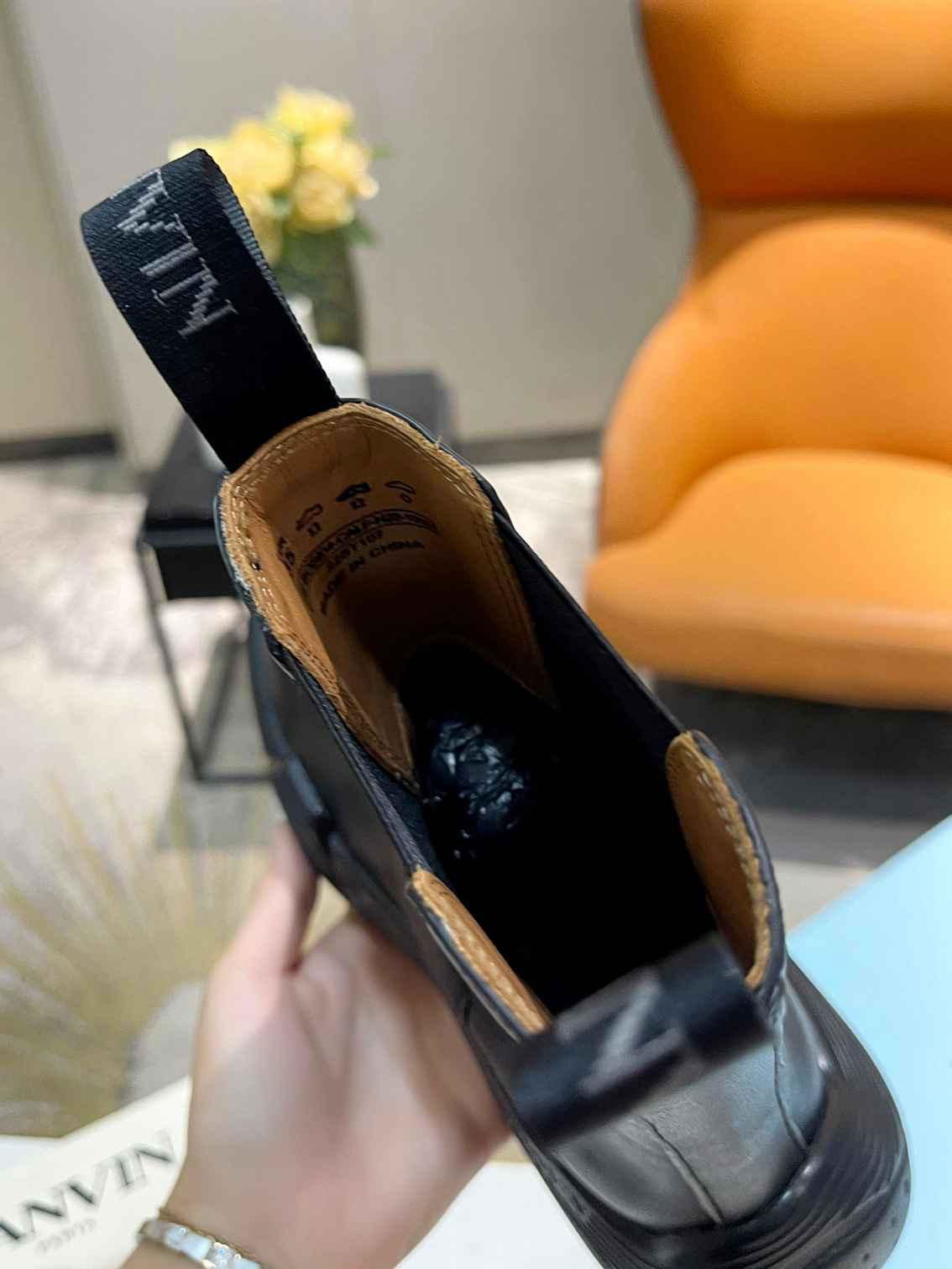 Lanvin Black Flash-X Bold Ankle-high Buffed Calfskin Chelsea Boots ...