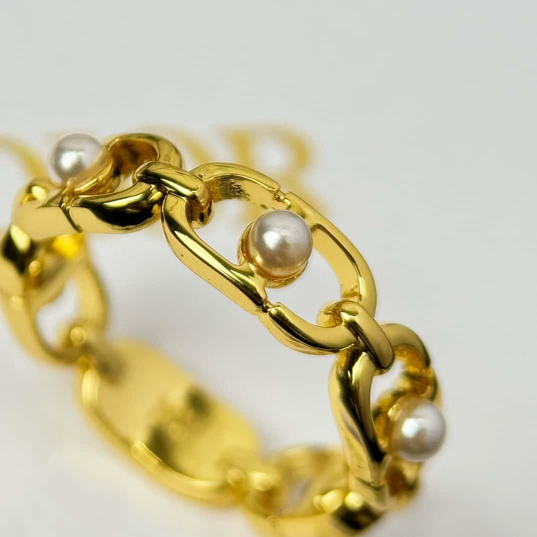 CD Pearls Navy Ring Gold-finish metal (China Trading Company) - Ring ...