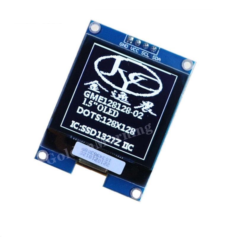 SSD1327 128x128 White Monochrome I2C 1.5 OLED Display Module OLED 1.5 Inch - GME128128-02 ...