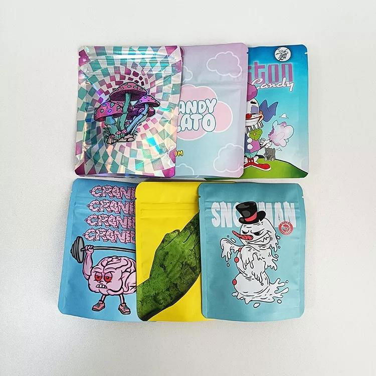 Custom Printed New 3.5g Baggies Aluminized Foil Smell Proof Cookie bag ...