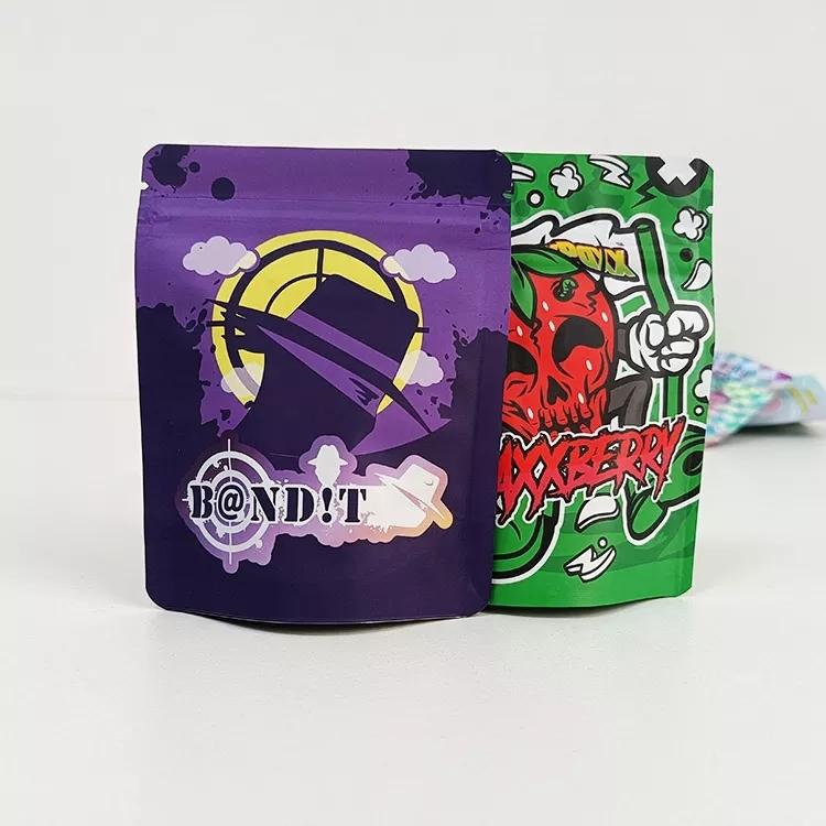 Custom Printed New 3.5g Baggies Aluminized Foil Smell Proof Cookie bag ...