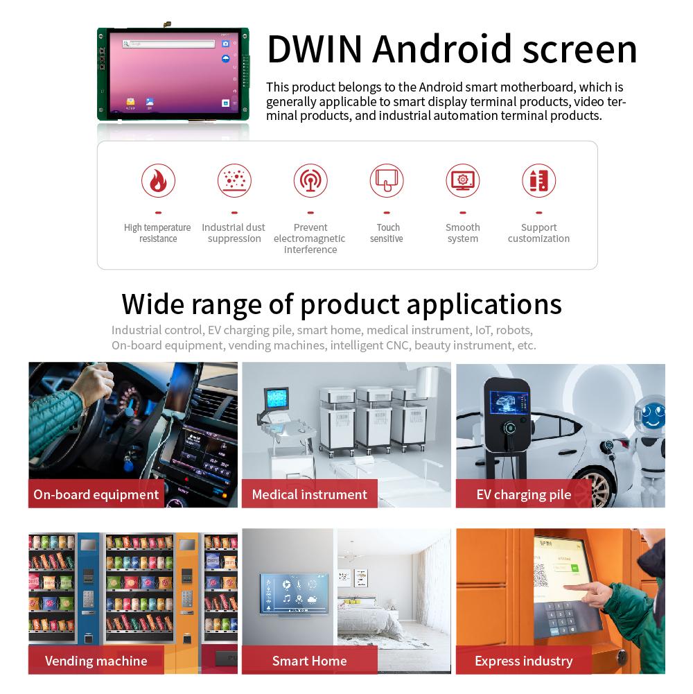 DWIN HMI Touch Screen Smart LCD Module with Android OS - DMG12800T070 ...
