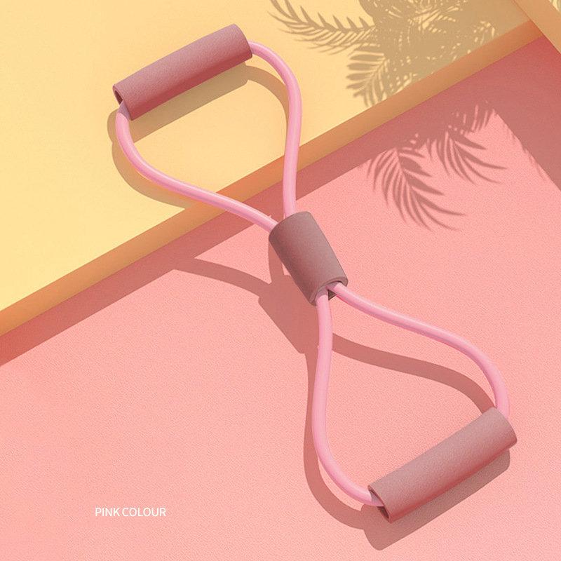 8 Word Rope Pull back Yoga Training Equipment Elastic Tube (China ...