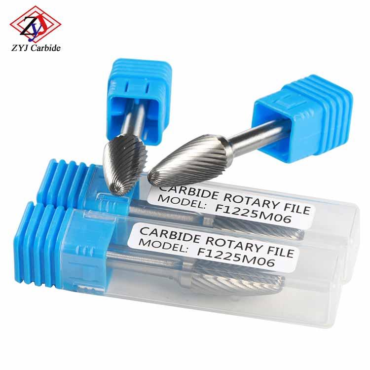 1/4'' Shank Die Grinder Bits Rotary Carbide Bur Tree Radius End Burr ...