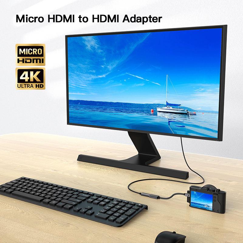 Micro HDMI to HDMI Adapter - 4K 60Hz Video - Durable High Speed Micro ...