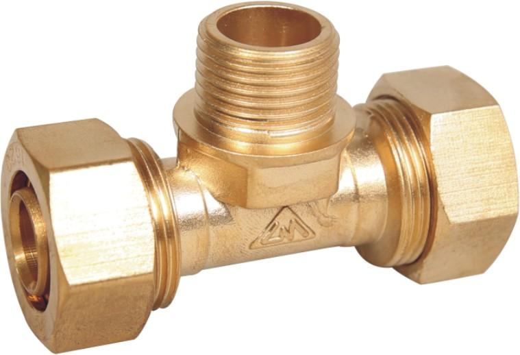 OEM Forged 1/2" BRASS EQUAL TEE ALUMINIUM MULTILAYER PIPE FITTINGS PEX PIPE FITT (China Trading ...
