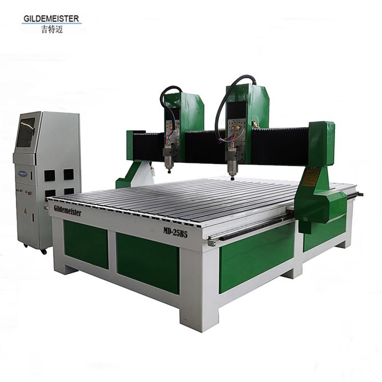 High Efficiency Double Spindles Cnc Router For Wood Working Cabinet Furniture Fo Md 25b5