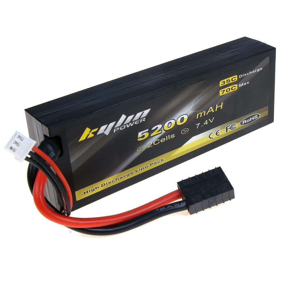 Lipo Rc Car Battery 5200mAh 7.4V 11.1V 35C Lithium Polymer Battery Hard Case - KY5200-S ...