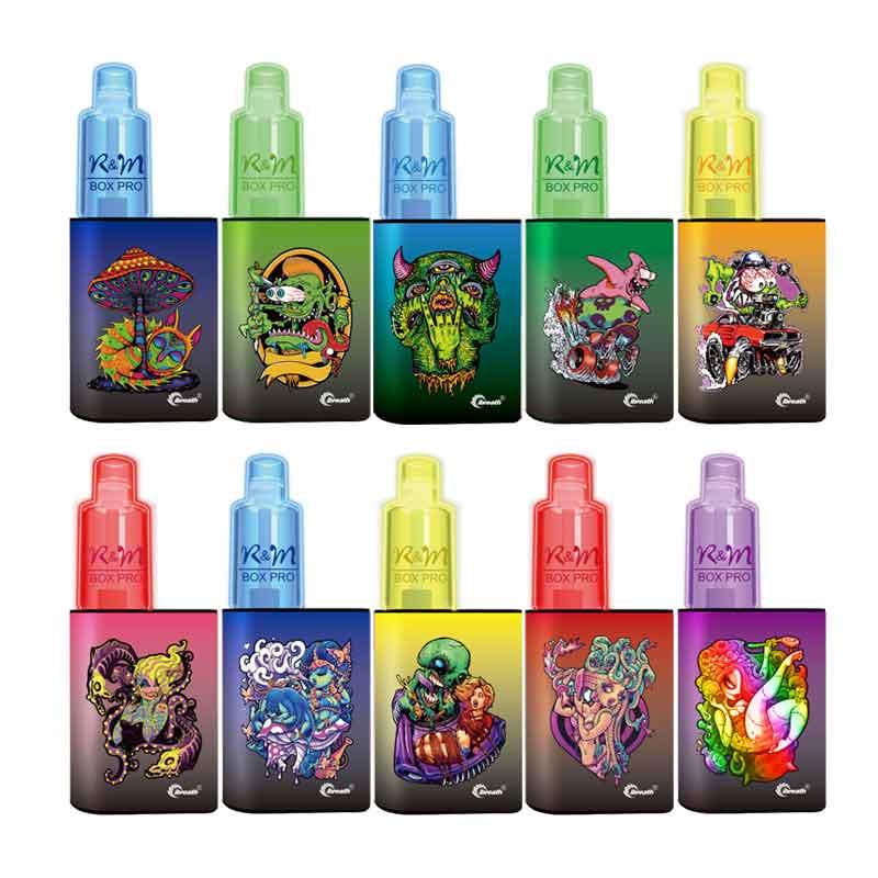 R&M Box Pro 6000 puffs good tastes mesh coil rechargeable disposable ...