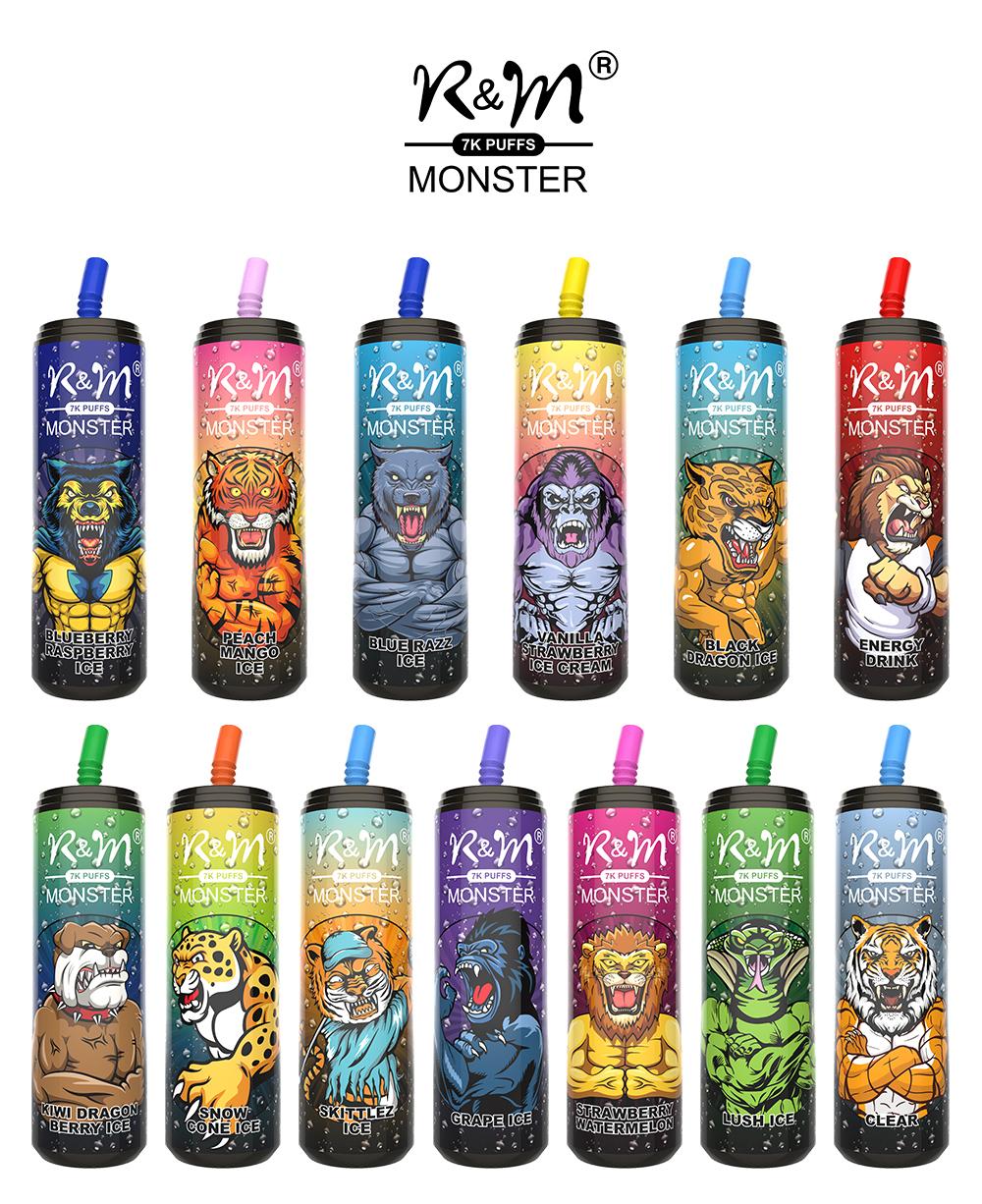 R&M Monster 7000 puffs cola shape with lanyard disposable vape - R&M ...