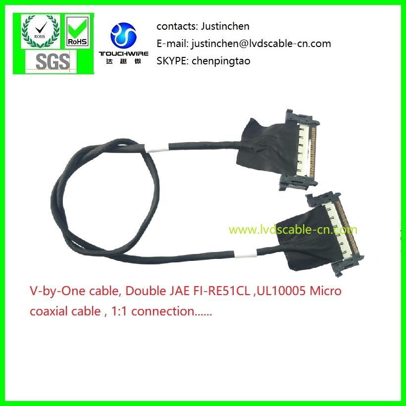 v-by-one cable,双头JAE FI-RE51CL 极细同轴线，UL10005 40# - UL10005, UL1354 (中国 江苏省 生产商) - 数据线、连接线 - 光缆和 ...