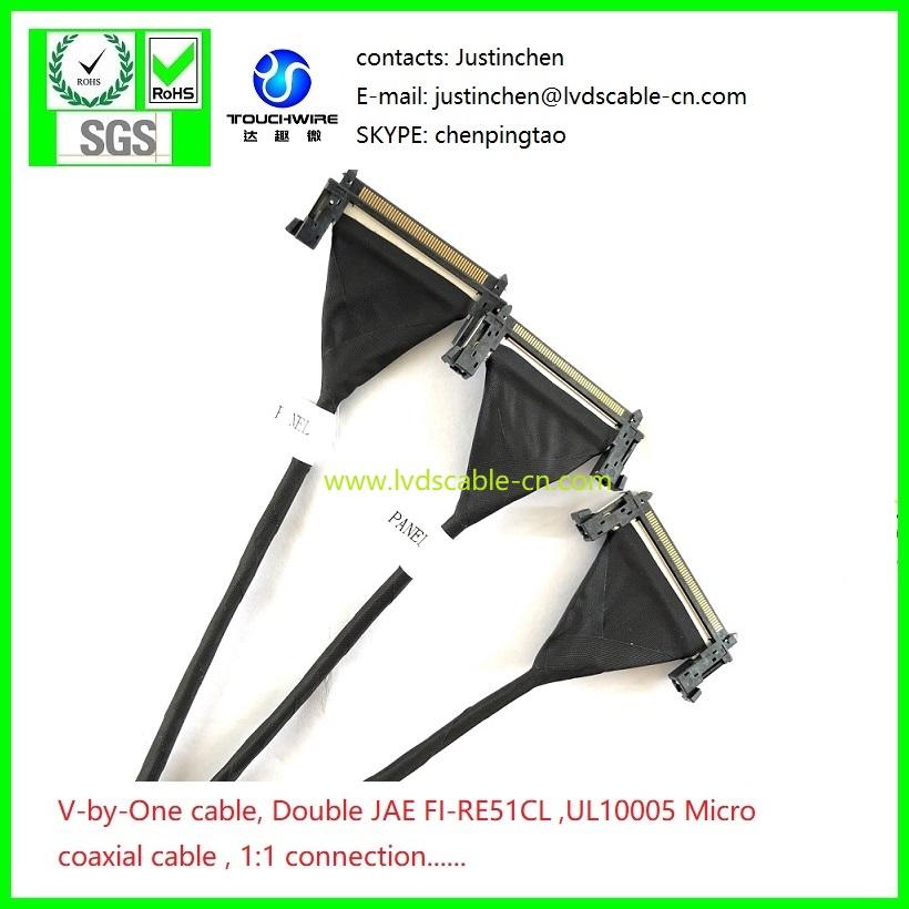 v-by-one cable,双头JAE FI-RE51CL 极细同轴线，UL10005 40# - UL10005, UL1354 (中国 江苏省 生产商) - 数据线、连接线 - 光缆和 ...