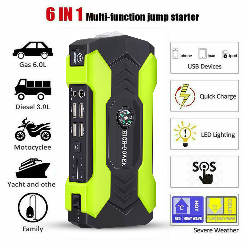 Car battery emergency start power portable jump starter multifunctional ...