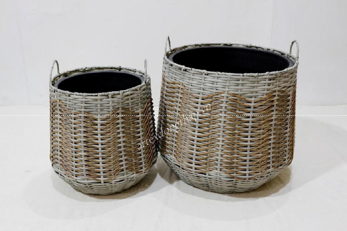 New Design Poly Rattan Planter - CH4519A-2MC - Artex Dong Thap (Vietnam ...