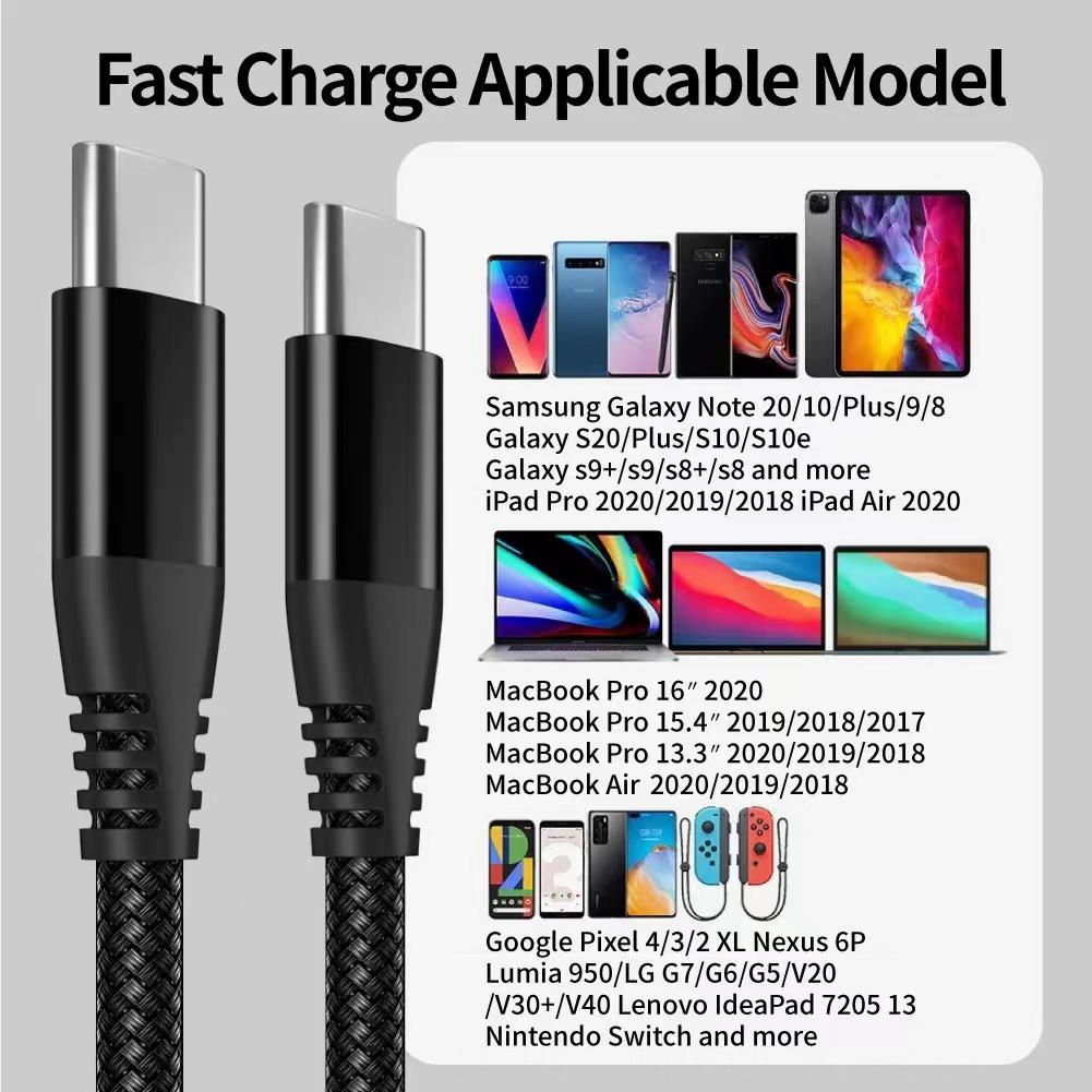 Wholesale USB C to USB C Cable ，60W Type C PD Fast Charge - Date Cable ...
