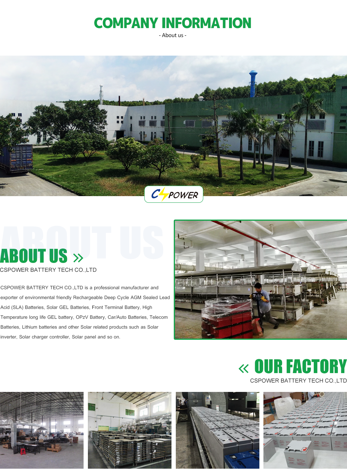 CS Power battery (China Manufacturer) - Company Profile