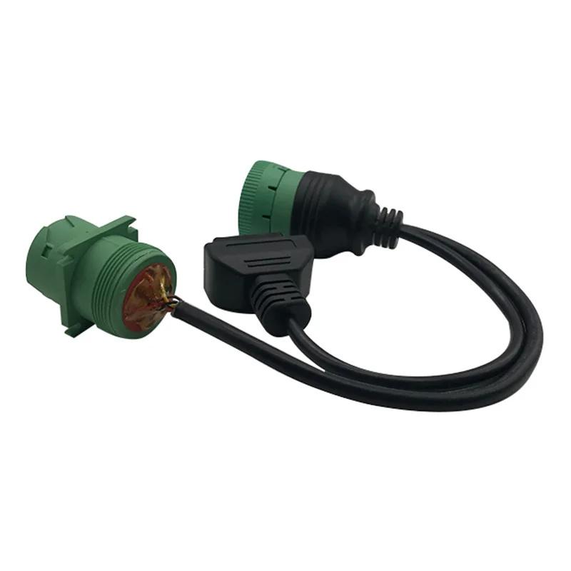 J1939 Teka 9 針綠色公連接器防水母插頭轉 16 針 OBD2 母連接器電纜 - LRT-0287 - 藍潤通 (中國 貿易商 ...