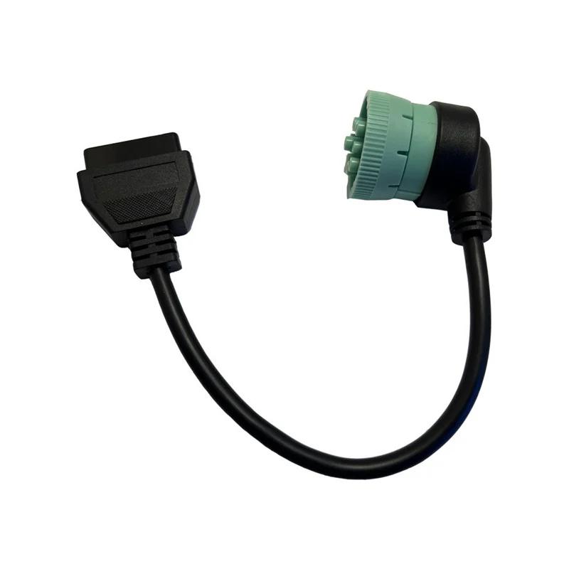 Truck Cable OBD1 to OBD2 Dechi 9PIN female green elbow female to 16Pin ...