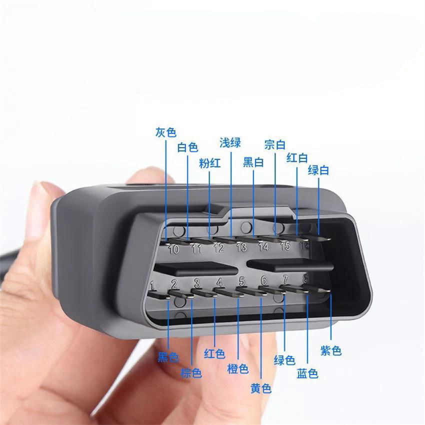 Direct selling pure copper automotive OBD cable plug universal male ...