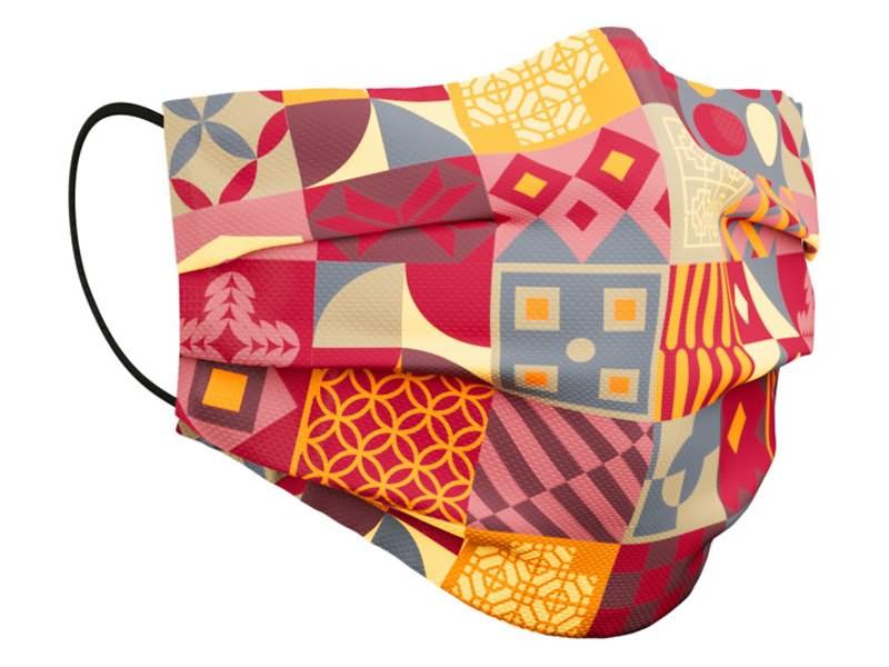 3 Ply Disposable Medical Face Mask Minority Style Red Color - TNK-KZ ...