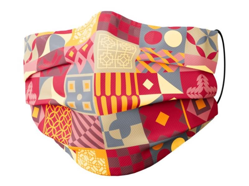 3 Ply Disposable Medical Face Mask Minority Style Red Color - TNK-KZ ...