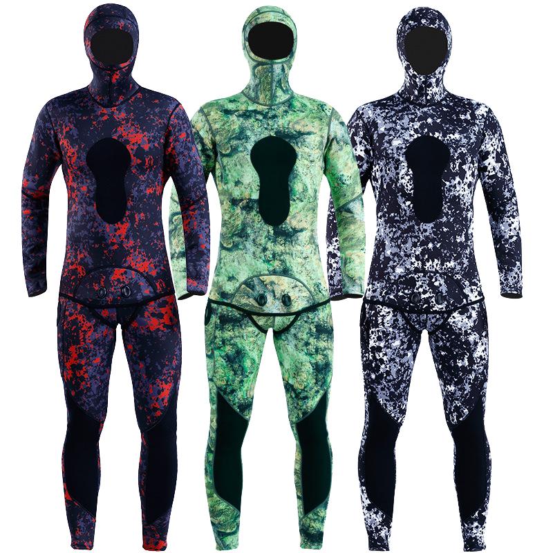 Camo Free Diving Suit 3mm 5mm 7mm Spearfishing Wetsuit For Men - custom ...