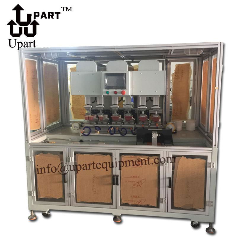 Automatic Six Color Tampografia Machine 6 Color Closed inkcup pad ...