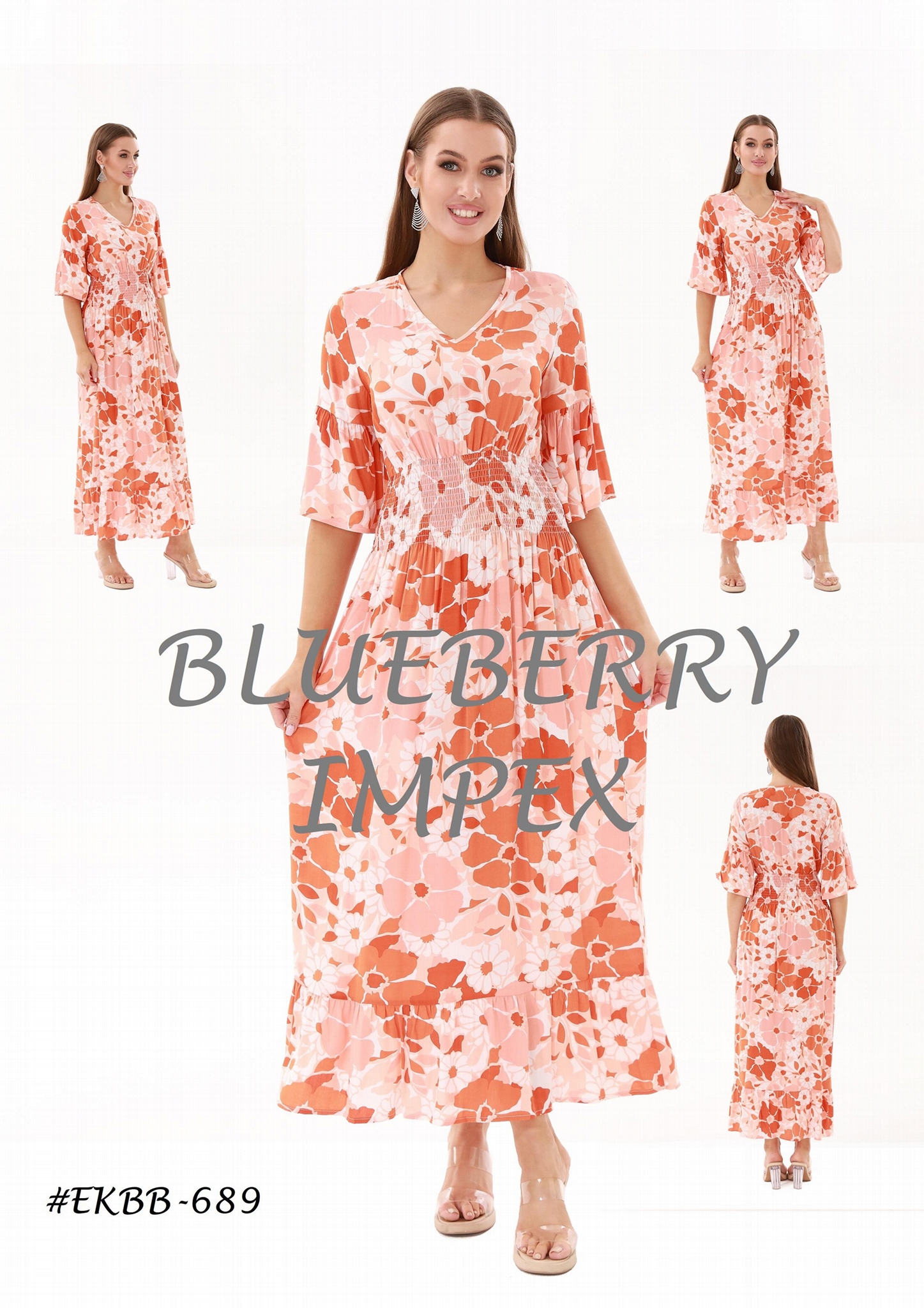 Ladies rayon dress - EKBB-689 - Blueberry (China Manufacturer) - Other ...
