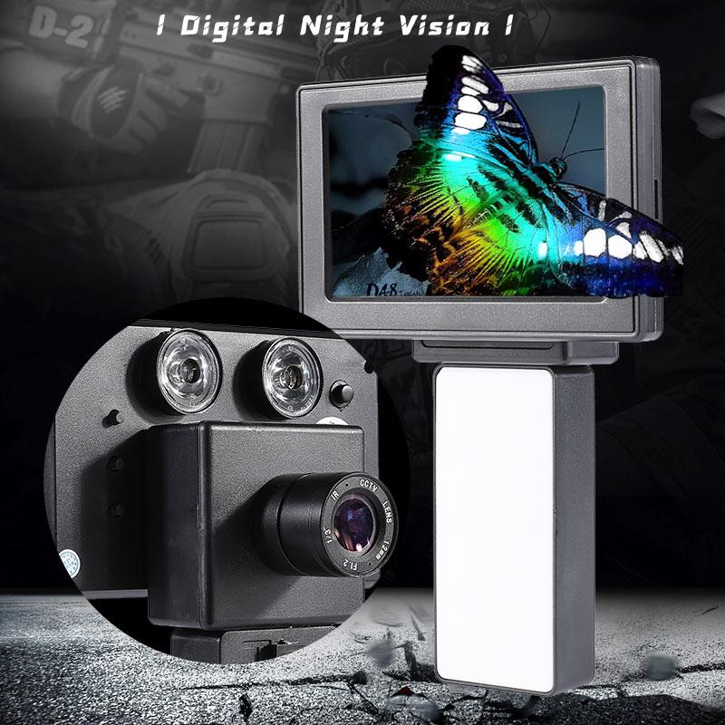 HD Night Vision 12mm Lens Handhold Camera Double Infared Illuminator ...