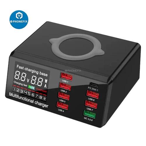Multifunctional 8-port USB Wireless Fast Charging Station - USBX9 ...