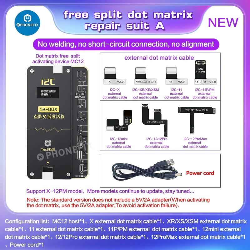 i2C MC12 Dot Matrix Disassembly-free Programmer with Face ID Repair ...