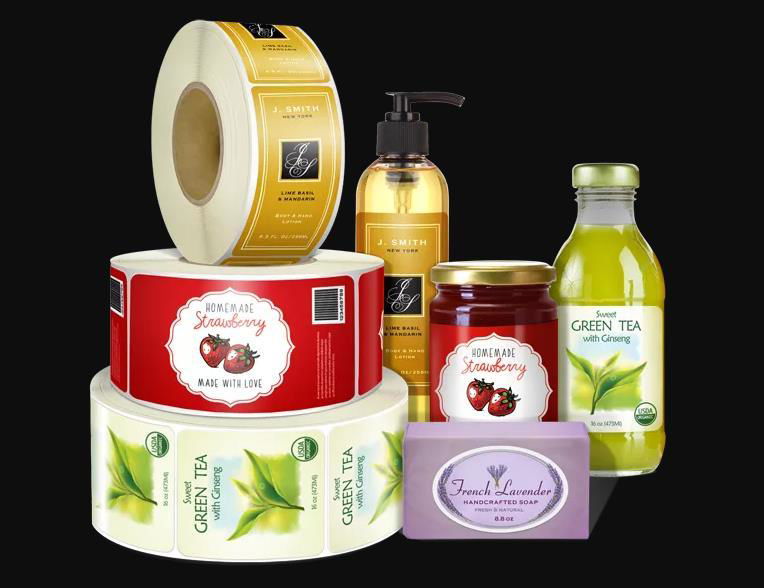 Custom Printing Self-Adhesive Vinyl Roll Bottle Packaging Logo Labels ...