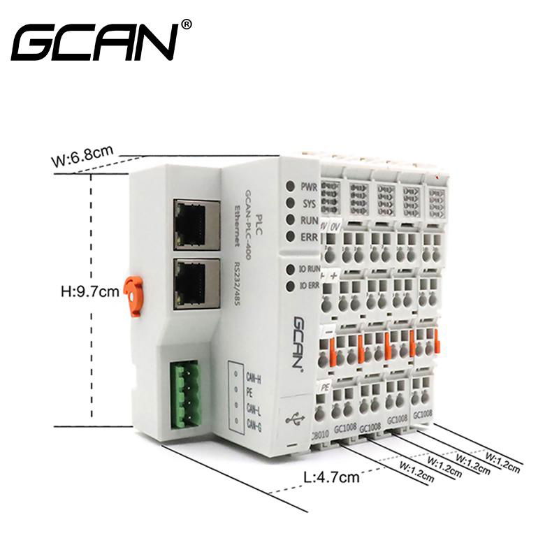 GCAN-IO-8000 Standard CANopen Adapter PLC Slave Device IO Coupler Modular Design - PLC-IO-8100 ...