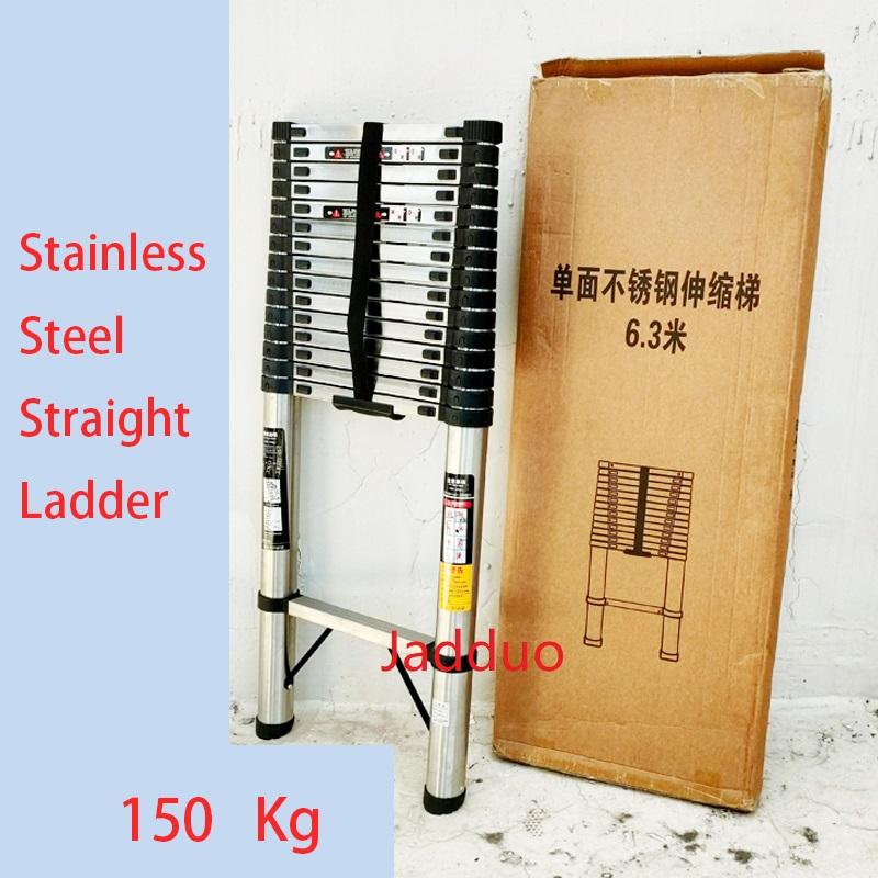 Stainless Steel Single Telescopic Ladder3.5m - 1.9m to 6.3m - Jadduo ...