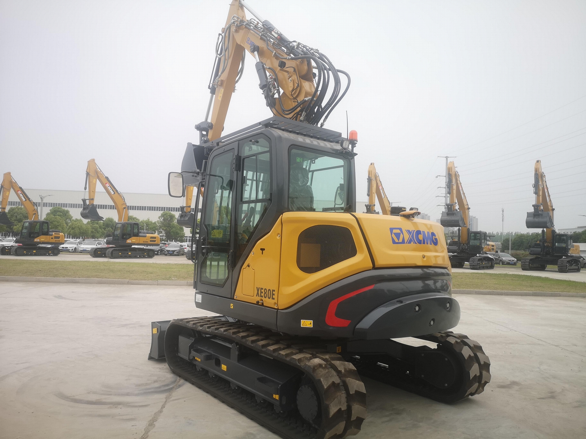 XCMG official XE80E mini excavator agriculture 8 ton crawler ripper excavator (China ...