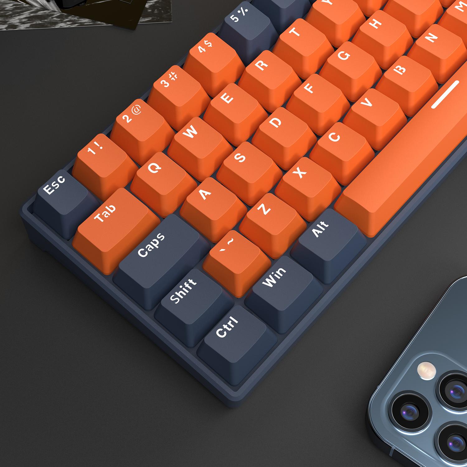 Wireless Keyboards Waterproof Silent RGB Backlight Aluminum Mechanical ...