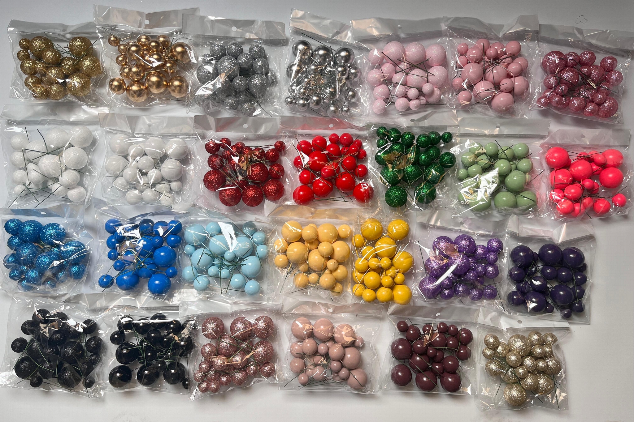 faux balls cake decoration topper foam ball glitter balls cake toppers ...