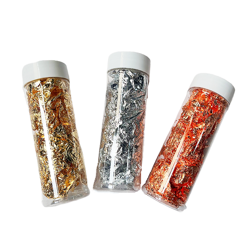 24k edible gold foil paper silver paper gold leaf for skin, cake, ice ...