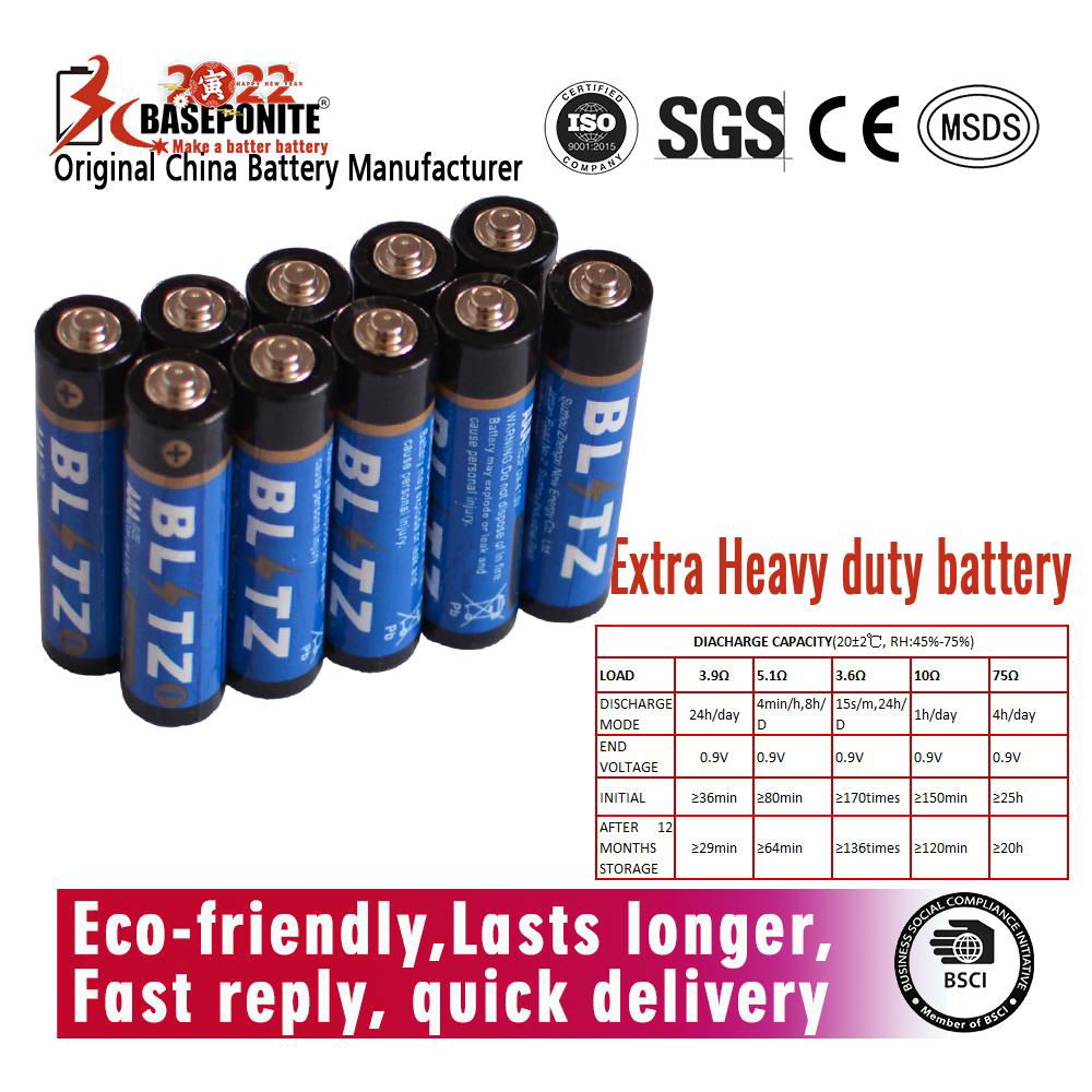 Super R03P UM4 AAA 1.5V Carbon zinc battery - R03P/AAA (China ...