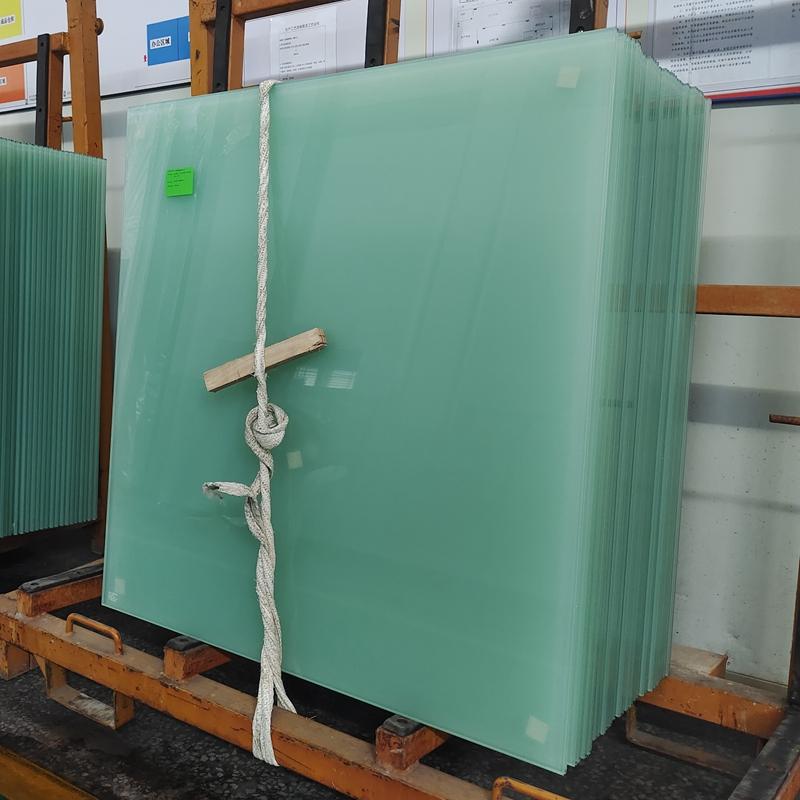 China glass factory frosted effect pvb film laminated safety glass ...